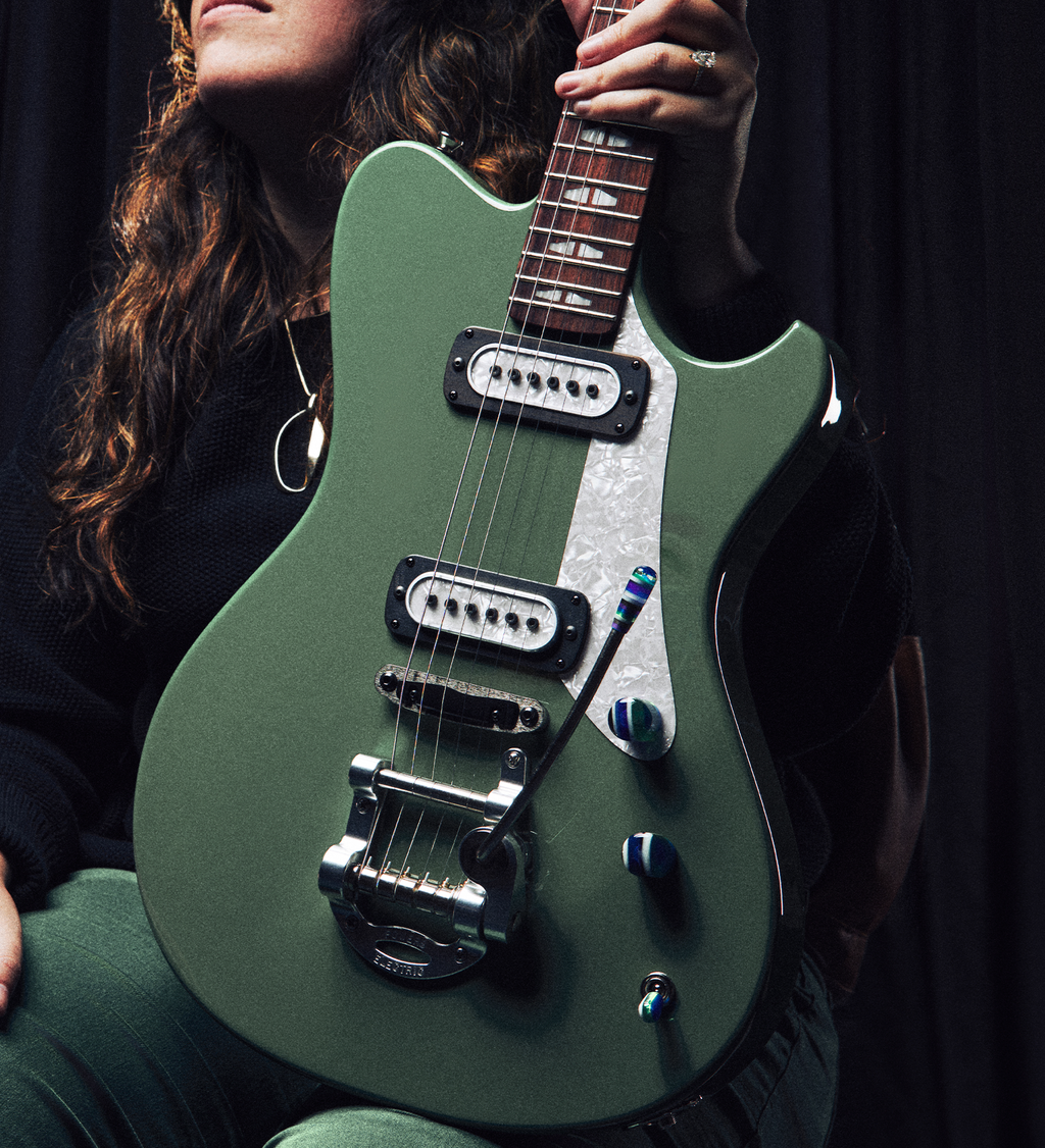 The A-Type Electric Guitar Green - Powers Electric